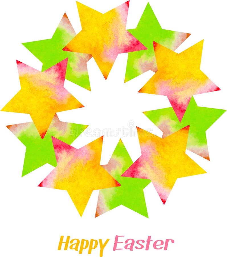 Happy Easter card stock vector. Illustration of isolated - 77136492