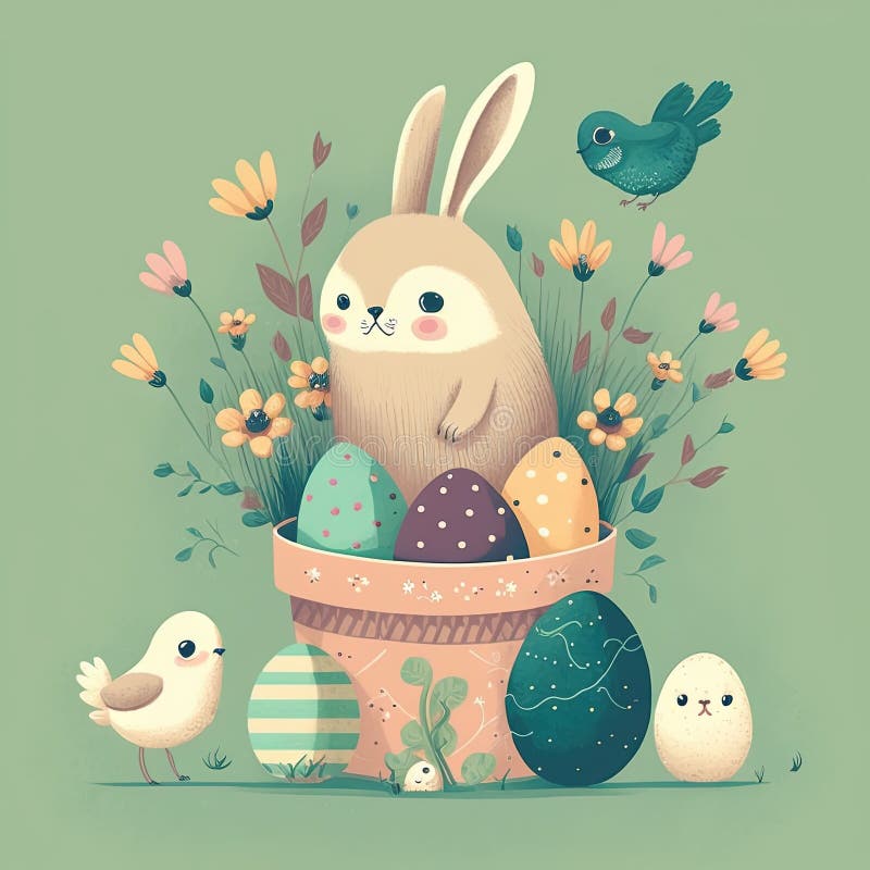 Happy Easter Bunny, Rabbit Smoking Marijuana Joint. Generative AI Stock ...