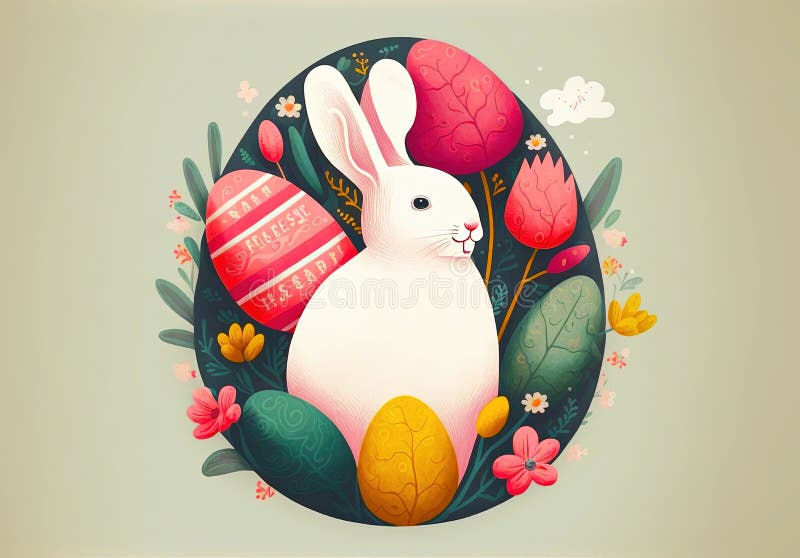 Happy Easter Bunny, Rabbit Smoking Marijuana Joint. Generative AI Stock ...