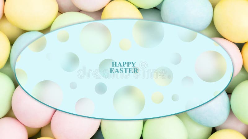 Happy Easter Card with Candy Eggs Animated Stock Video - Video of ...