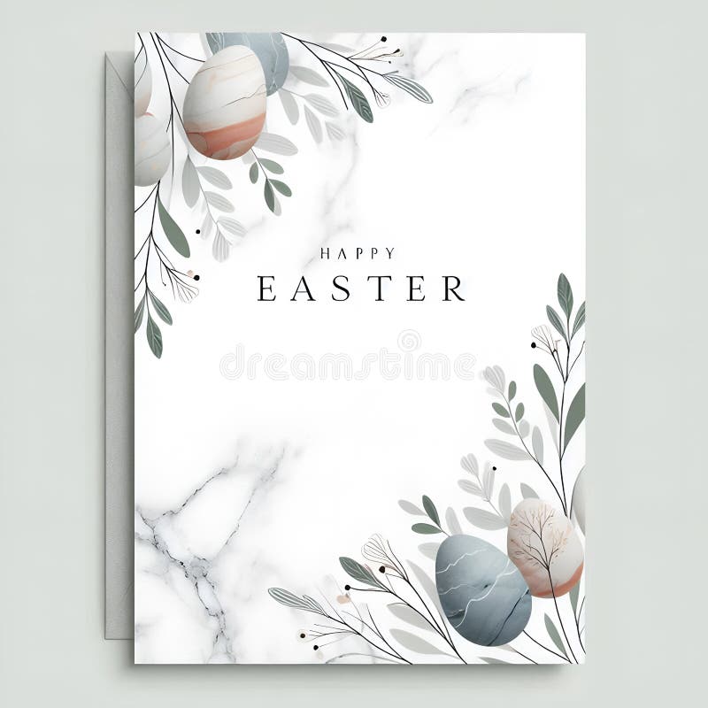 Happy Easter Card Design. Elegant Easter Card Template. Easter ...