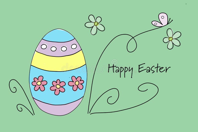 Happy Easter card stock illustration. Illustration of holiday - 111581309