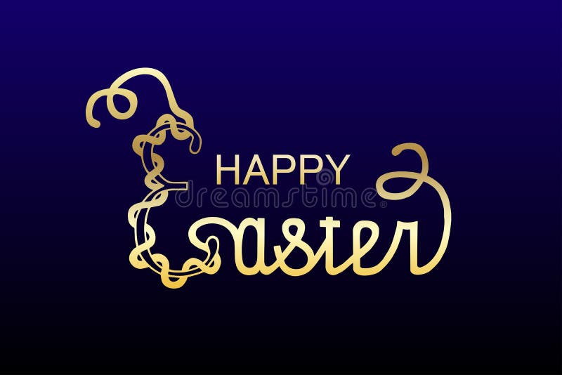 Happy Easter - Card. Vector Illustration of Hand Drawing Stock Vector ...