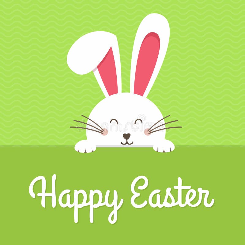 Happy Easter Card with Rabbit Ears. Easter Rabbit for Easter Holidays ...
