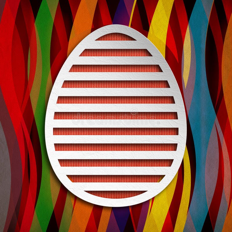 Happy Easter Card - Simple Shape of Egg Stock Illustration ...