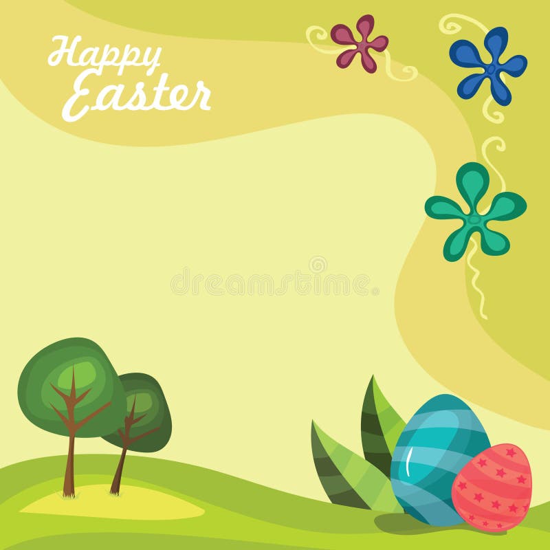 Happy Easter Card. Vector Illustration Decorative Background Design ...