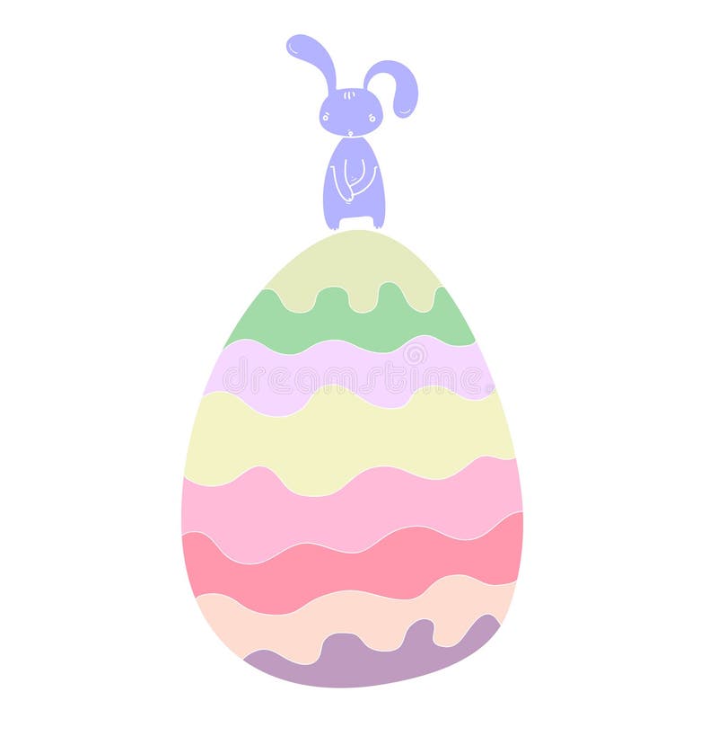 Happy Easter Cards Illustration. Simple Style Vector. Stock Vector ...