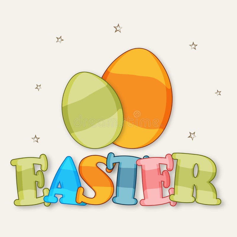 Happy Easter Celebration with Colorful Eggs. Stock Illustration ...