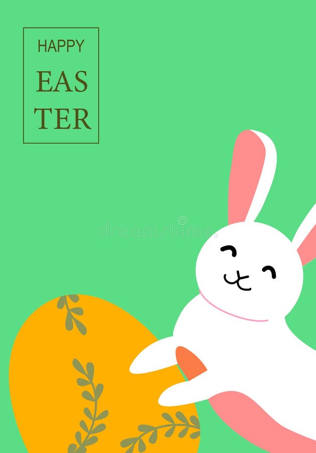Happy Easter Celebration Poster Featuring Bunny and Egg Design Stock ...