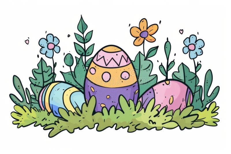 Happy Easter Celestial Blue Eggs Pastel Colors Basket. White Decorative ...