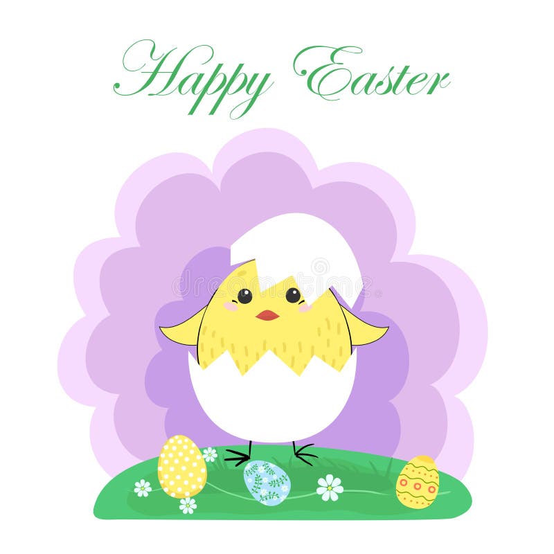Happy Easter Chicken. it is the Spring Stock Vector - Illustration of ...