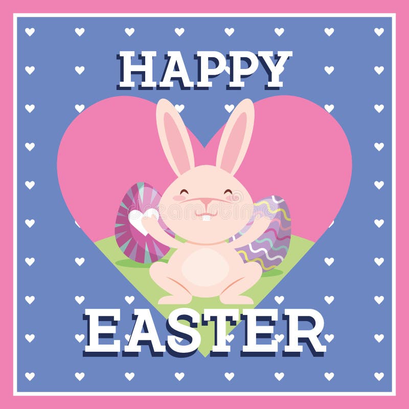 Happy easter colorful card stock vector. Illustration of entertainment ...