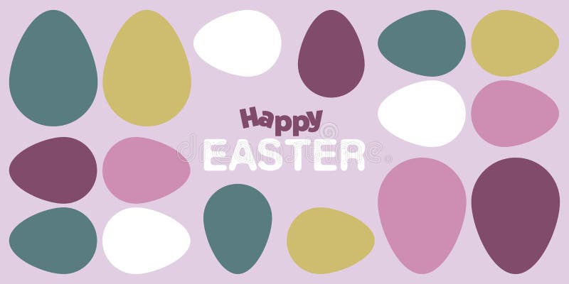 Happy Easter - Colorful Egg Patterned Geometric Abstract Style Greeting ...