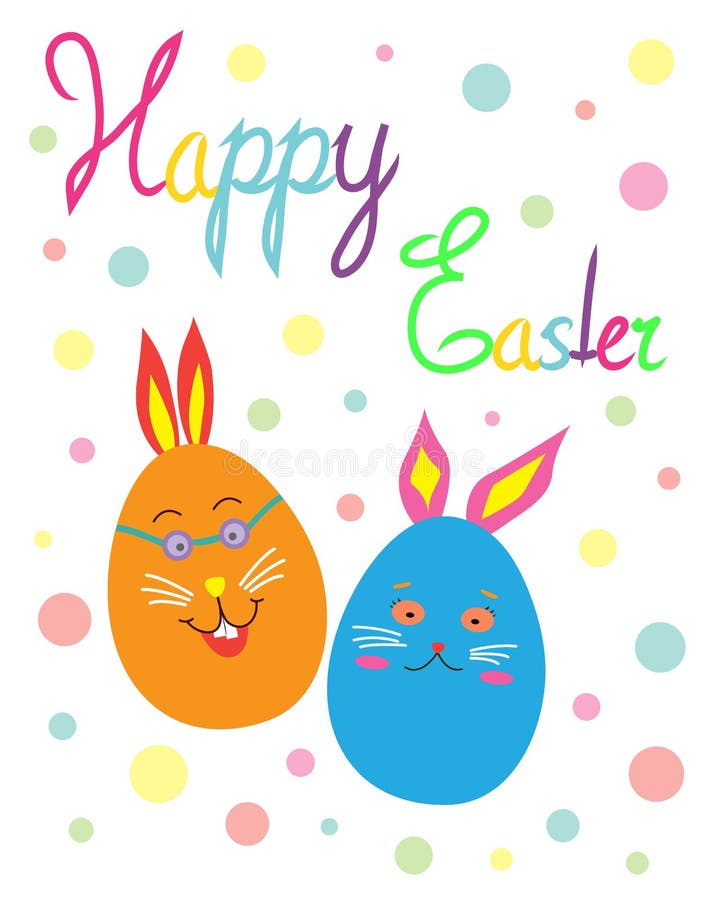 Happy Easter. Cute Cartoon Hare Family Vector Coloring Page Outline ...