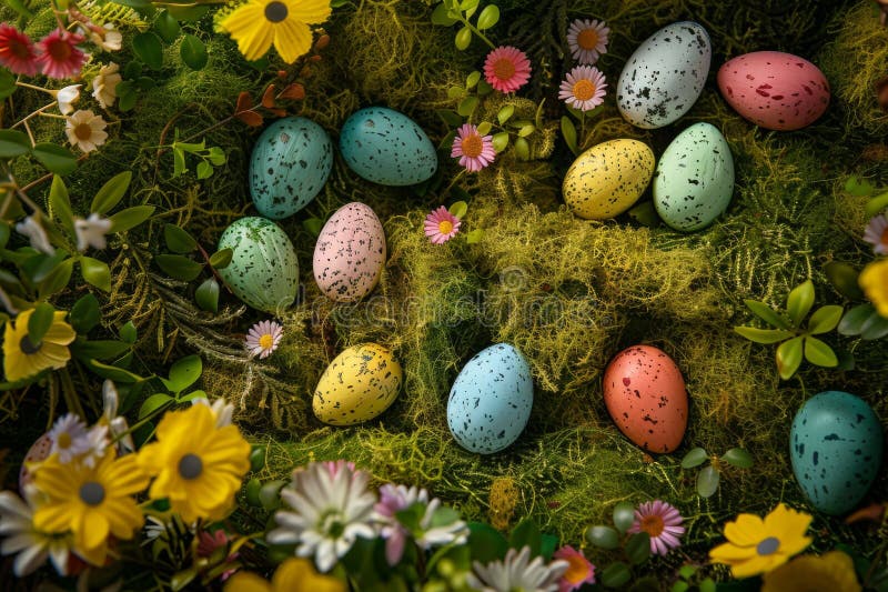 Happy Easter Computer Design Eggs Festive Basket. White Trademark Bunny ...