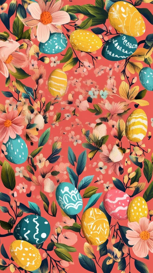 This Happy Easter Concept Features a Lively Background with Spring ...
