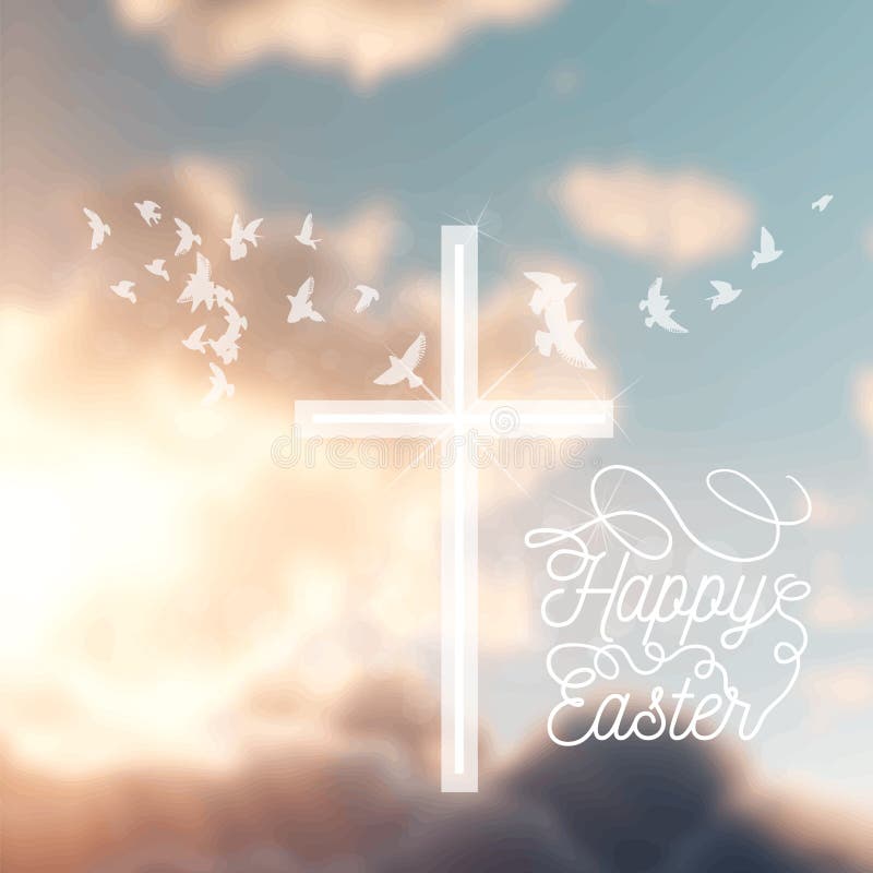 Happy Easter Cross Stock Illustrations – 13,911 Happy Easter Cross ...