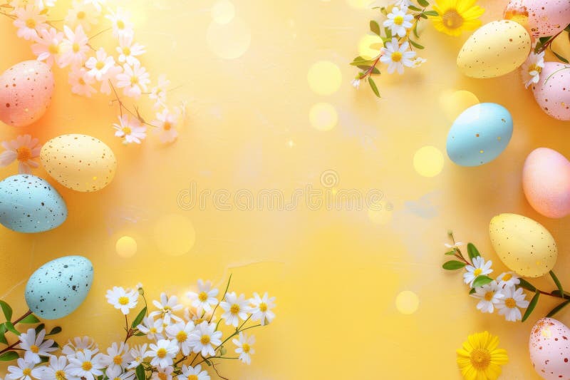 Happy Easter Customized Note Eggs Easter Concept Basket. White ...