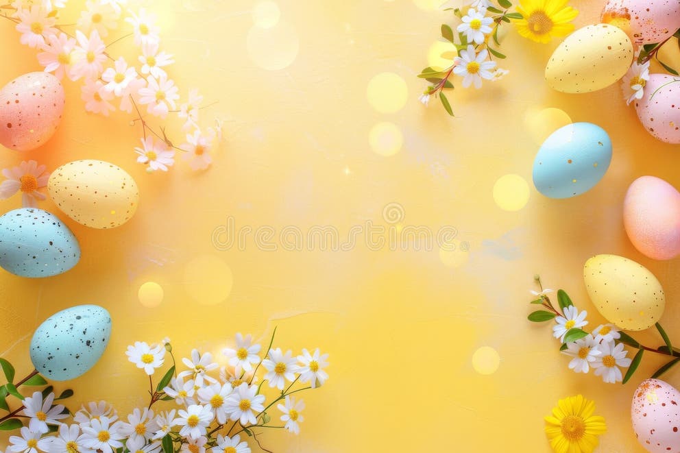 Happy Easter Customized Note Eggs Easter Concept Basket. White ...