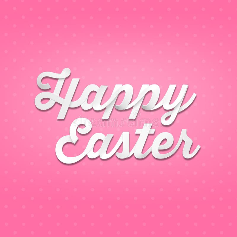 Happy Easter, 3D Handwriting Type on Pattern Background Stock ...