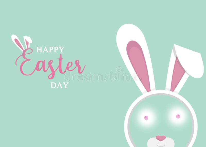 Happy Easter Day Background with Easter Bunny Stock Illustration ...