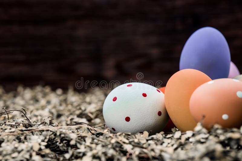 Happy Easter day with eggs stock image. Image of decorate - 86589251