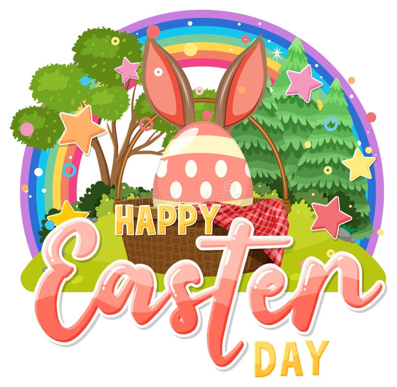 Happy Easter Day Vector for Banner or Poster Design Stock Vector ...