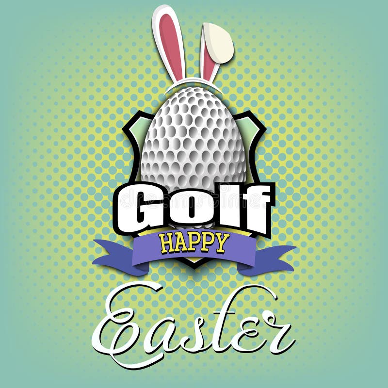 Happy Easter. Golf Ball in the Form of a Egg Stock Vector ...