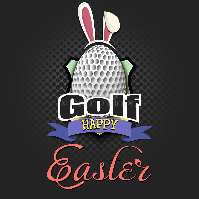Happy Easter. Golf Ball in the Form of a Egg Stock Vector ...
