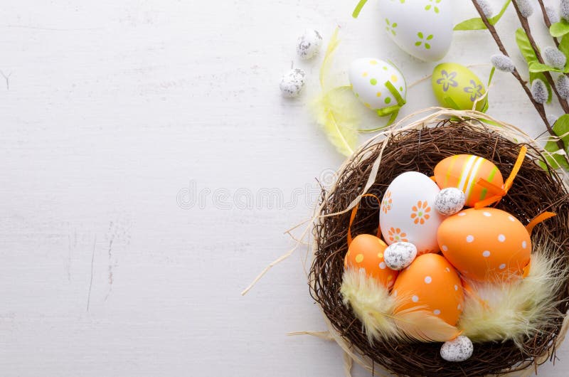 Happy Easter Decoration Background Stock Photo - Image of decoration ...
