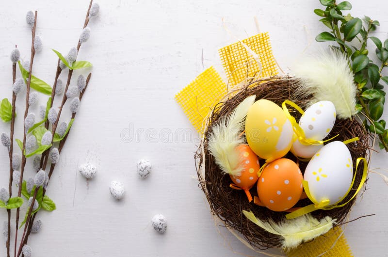 Happy Easter Decoration Background Stock Photo - Image of gift, happy ...