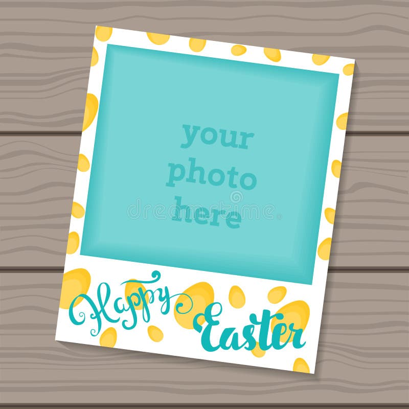 Happy Easter. Decorative Template Frame Design for Photo Frame Easter ...