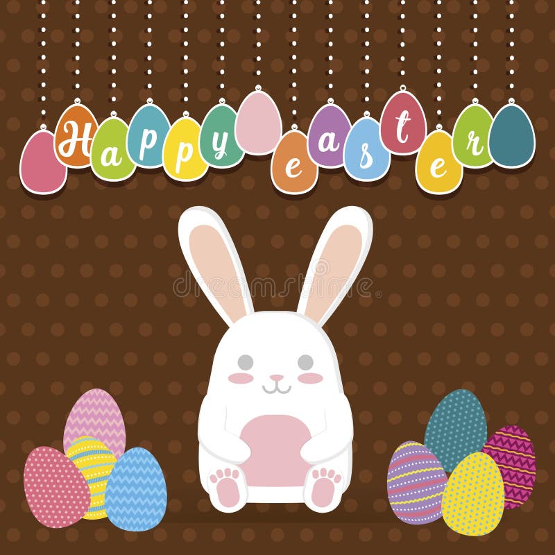 Happy easter design stock illustration. Illustration of eggs - 88992542