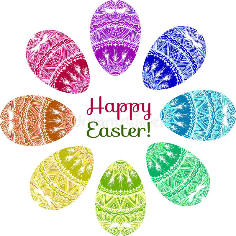 Happy Easter Design Elements. Stock Illustration - Illustration of ...