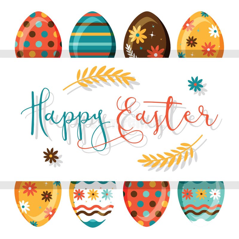 Happy Easter Design. Vector Illustration Decorative Design Stock Vector ...