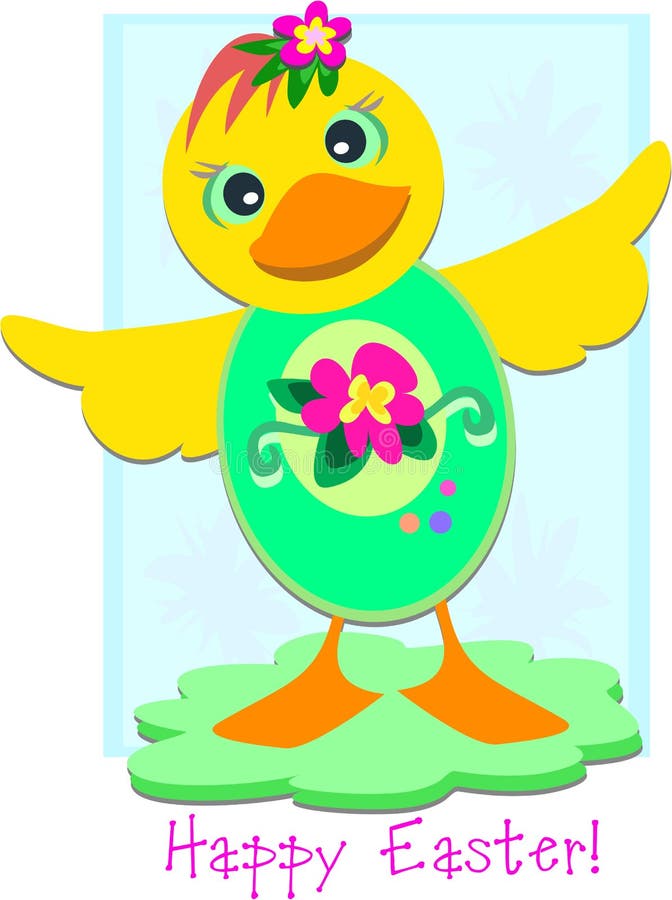 Happy Easter Duck Egg stock vector. Illustration of event - 13180808