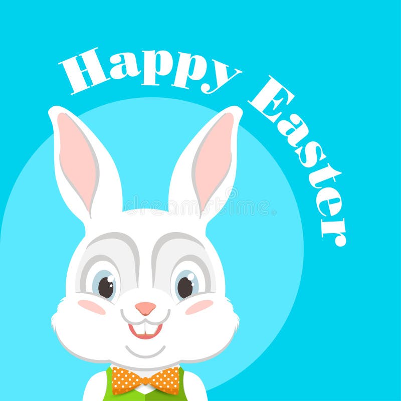 Happy Easter with Easter Bunny. Vector Stock Vector - Illustration of ...