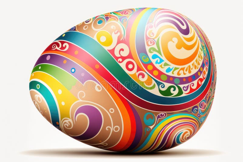 Happy Easter Easter Eggs Design, a Retro-inspired Egg with Groovy ...