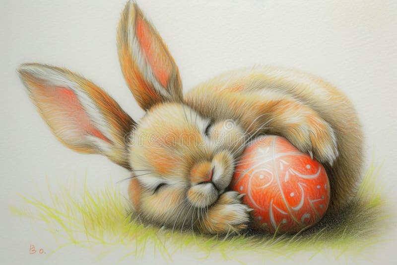 Happy Easter Easter Vigil Eggs Reflection Basket. White Cluster Bunny ...