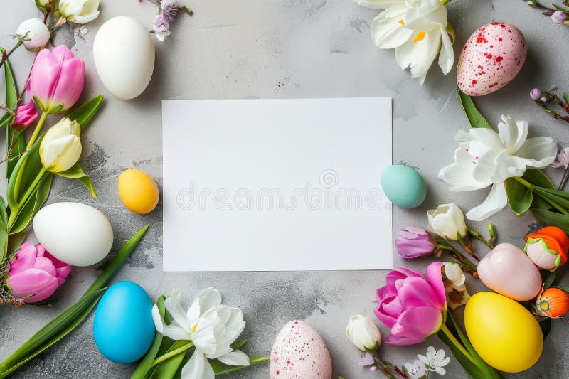 Happy Easter Egg Characters Eggs Easter Celebration Basket. White Red ...