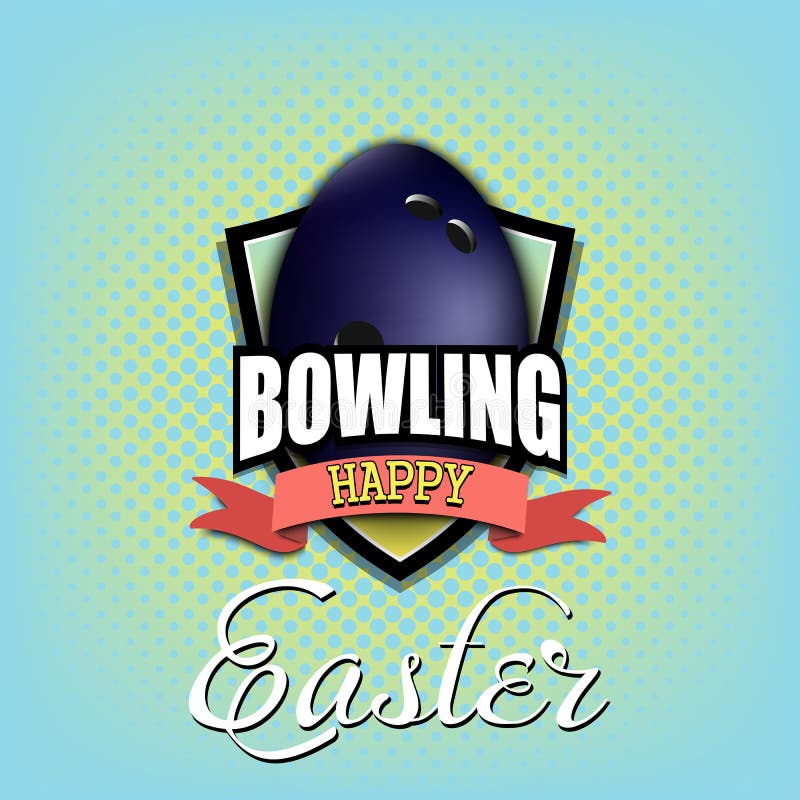 Happy Easter. Egg in the Form of a Bowling Ball Stock Vector ...