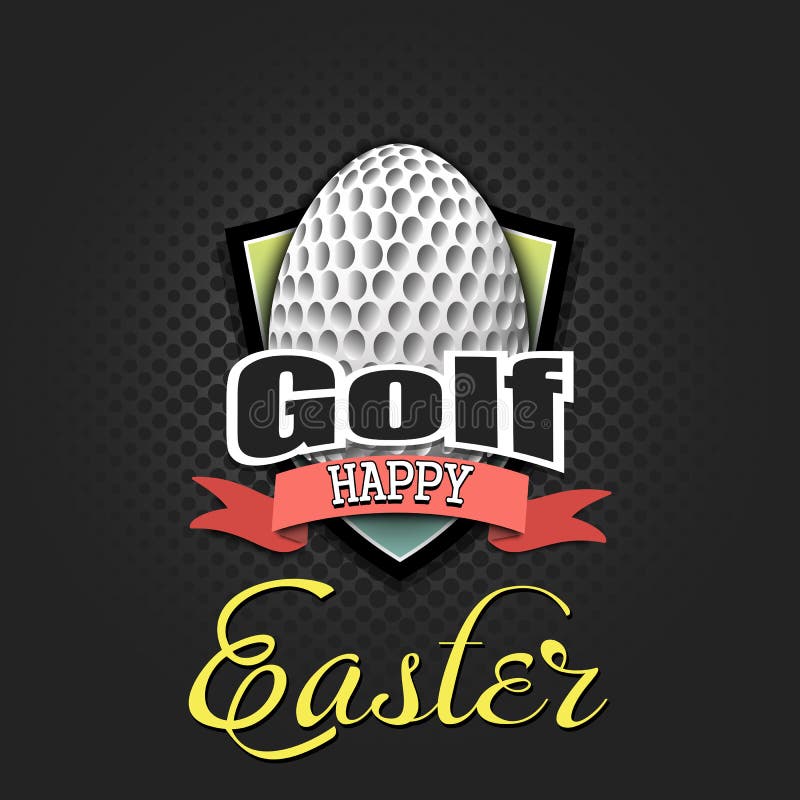 Happy Easter. Egg in the Form of a Golf Ball Stock Vector ...