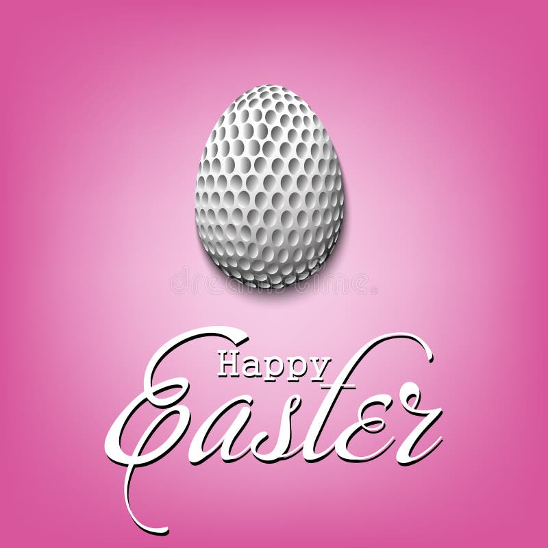 Happy Easter. Egg in the Form of a Golf Ball Stock Vector ...