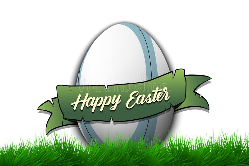 Happy Easter. Egg in the Form of a Rugby Ball Stock Vector ...