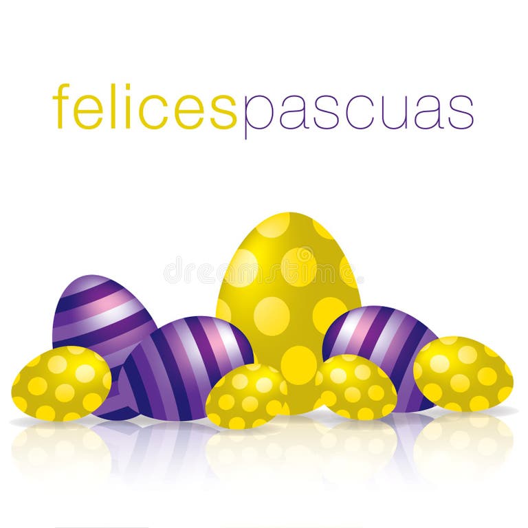 Happy Easter Egg with Reflection Card Stock Vector - Illustration of ...