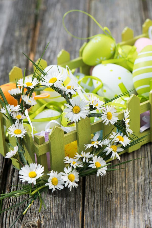 Happy easter stock image. Image of heart, basket, wooden - 40289209