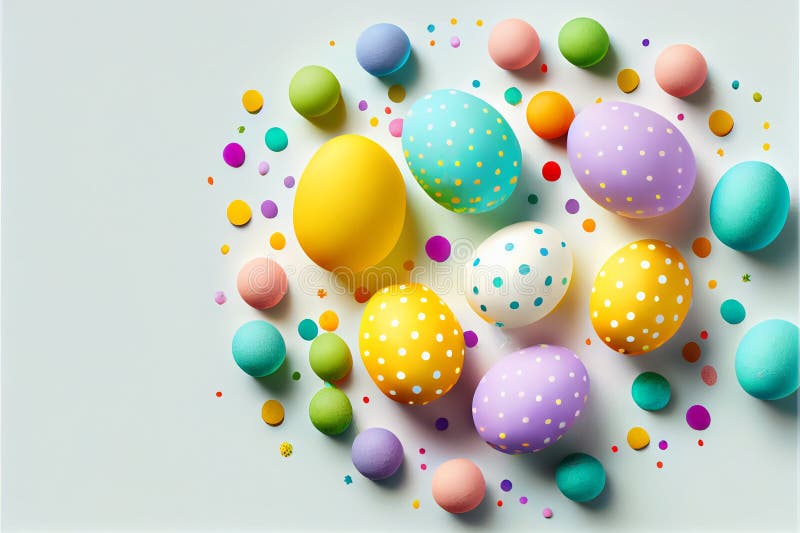 Easter Eggs with Different Texture Created with Generative Ai. Stock ...