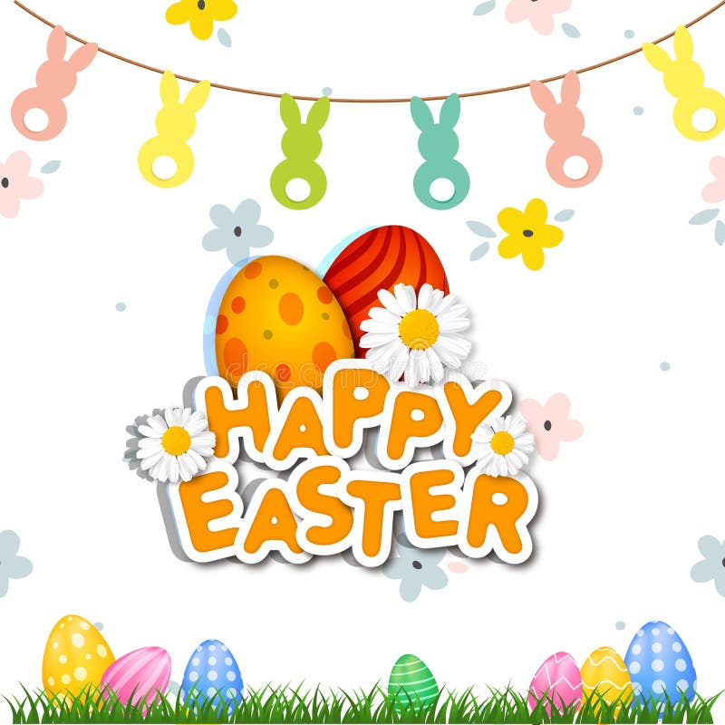 Happy Easter Element Background - Happy Easter Element Background Stock ...