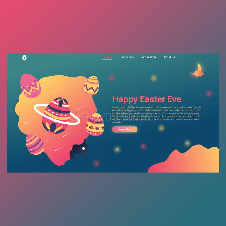 Happy Easter Eve stock vector. Illustration of concept - 174813146