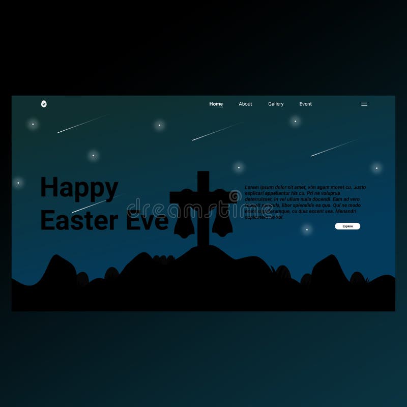 Happy Easter Eve stock vector. Illustration of beautiful - 174813218